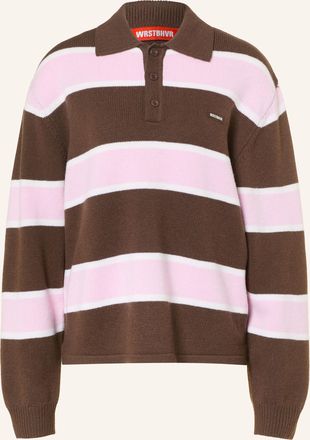 Worst Behavior Wrstbhvr Strick-Poloshirt Stev braun