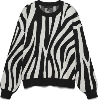 Vero Moda Vmsiljeanimal Ls O-NCK Pullover Ga Noos