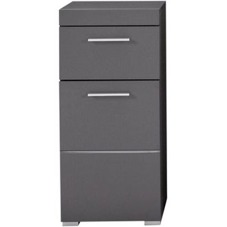 Trendteam AMANDA - Meuble bas m&eacute;lamin&eacute; gris L - H - P : 37 - 79 - 31 cm