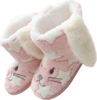 FOMIYES Bottes DHiver Chaudes et Imperm&eacute;ables pour Femmes Semelle Antid&eacute;rapante &Eacute;paisse Taille 35/36 Couleur Rose Bottes de Neige Confortables pour Maison et 