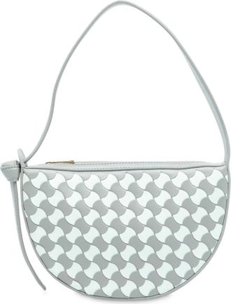 Bottega Veneta Hobo Bags - Mini Leather Intrecciato Sunrise Hobo - Gr. unisize - in Grau - f&uuml;r Damen