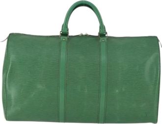 Louis Vuitton unisex, Pre-owned, Vert, Taille: ONE Size Sac Week-end en Cuir Pre-owned