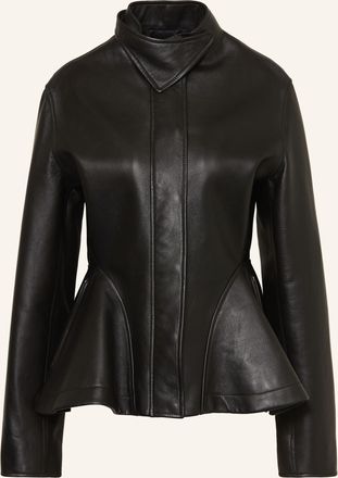 Alaia Ala&iuml;a Lederjacke schwarz