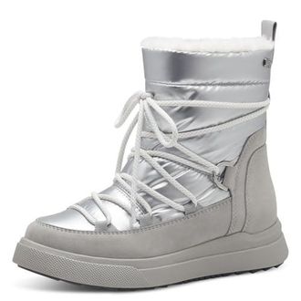 Jana Bottes de Neige dhiver pour Femme-Vegan Tendance, Lt Grey Silver, 37 EU