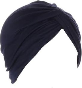 Generic Bandeau pré-noué pour femme - Bonnet turban - Motif floral - Coton - Alopécie, Noir, Taille unique