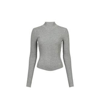Victoria Beckham Pull c&ocirc;tel&eacute; &agrave; col montant en laine m&eacute;rinos