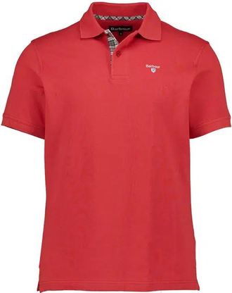 Barbour Herren Polo-Shirt rot Baumwoll-Piqu&eacute;