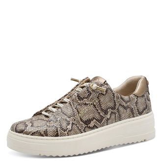 Marco Tozzi Marco Tozzi Damen Sneaker flach mit Wechselfußbett Freizeit, Mehrfarbig (Dune Structure), 37 EU