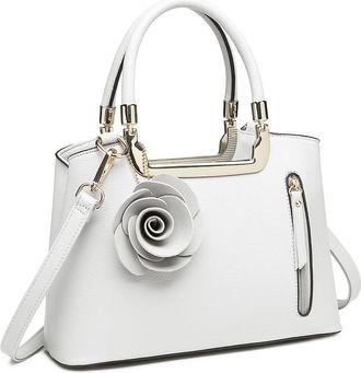 Miss Lulu Handtasche Damen Mit Blumen Henkeltasche Schultertasche Umhängetasche Elegant Kunstleder Retro Cross Body Tasche Damen