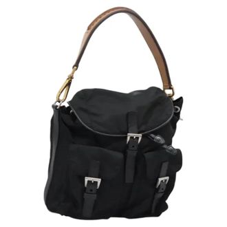 Prada Pre-owned Nylon Bucket Bag - - Pre-owned - Damen - Schwarzk - ONE SIZE