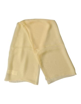 Dolce & Gabbana Womens Light Yellow Silk Wrap Shawl Foulard 100cm X 99cm Scarf