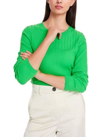 Marc Cain Strickpullover Happy Classics Premium Damenmode K&ouml;rpernaher Sweater Rethink Together