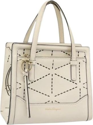 Ferragamo Sac &agrave; main Pre-owned - Femme - Pre-owned - Blanc - Taille: ONE Size