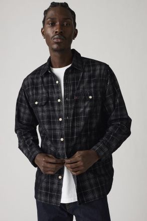 Levi's Surchemise Jackson Worker Velours - Homme - Noir / Huxley Plaid Jet Black Corduroy - 2XL