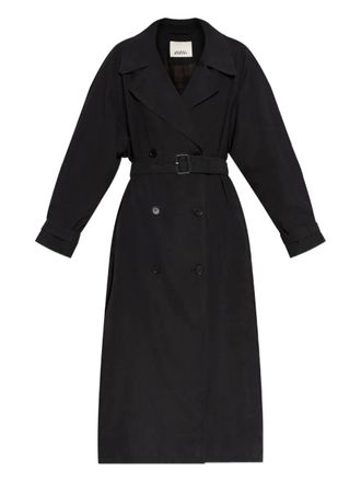Isabel Marant trench ceinturé à boutonnière croisée Elea - Noir