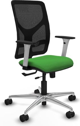 Piqueras y Crespo B&uuml;ro-B&uuml;rostuhl mit wei&szlig;en und schwarzen Armlehnen, h&ouml;henverstellbare Lendenwirbelst&uuml;tze, ausgestattet mit Syncro/Traslack und Schneideschaum, Schwarz/