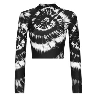Philipp Plein LS Top Tie Dye - - Tops - Damen - Schwarzk - 2XL