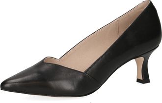 Caprice Damen Pumps Spitz aus Leder, Schwarz (Black Nappa), 38.5 EU