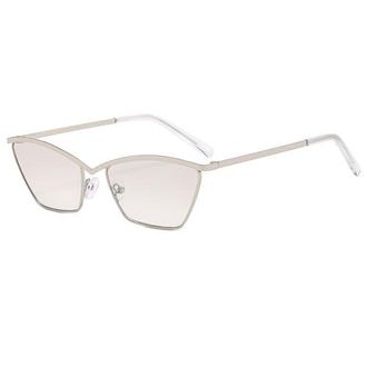 Generic Lunettes De Soleil En M&eacute;tal For Hommes, Id&eacute;ales For Les Sports Plein Air Et La Conduite(Silver)