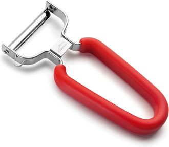 Lacor 60547 Normalen Schäler, Rostfrei, Edelstahl, rot, 12 x 6 x 1 cm