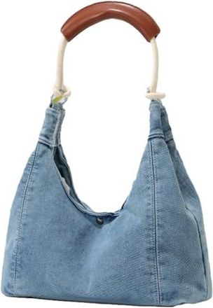 Generic Sac cabas pour femme, sac cabas en jean pour femme, pochette en denim, sac bandouli&egrave;re, style d&eacute;contract&eacute;, id&eacute;al pour les voyages (collection 2025)