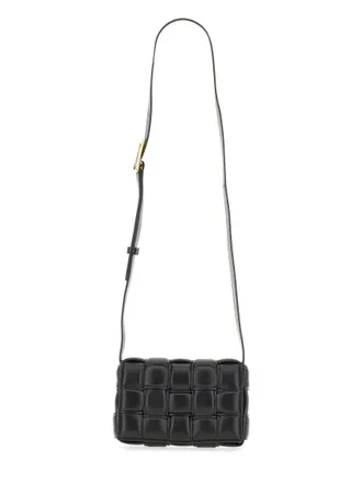 Bottega Veneta Womens Shoulder Bag Cassette Black Main: Lambskin