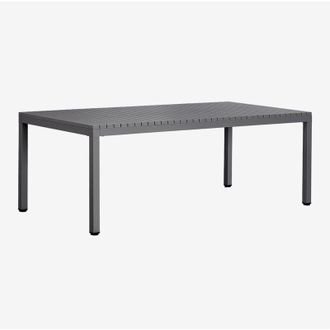 Sklum Sklum - Table de jardin rectangulaire 210x100 cm - Aluminium l&eacute;ger et r&eacute;sistant - Plateau en polypropyl&egrave;ne - Jusqu&agrave; 8 personnes