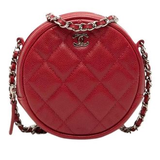 Chanel Pre-owned Gesteppte Caviar Leder Umh&auml;ngetasche - - Pre-owned - Damen - Rot - ONE SIZE