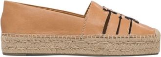 Tory Burch Beige Espadrilles With Woven Jute Sole - Gr. 10 - in Braun