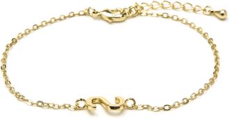 Luxenter Armband Alphabet mit 18-karätigem Gold - Buchstabe S, Einheitsgröße, Metall, Ohne Edelstein