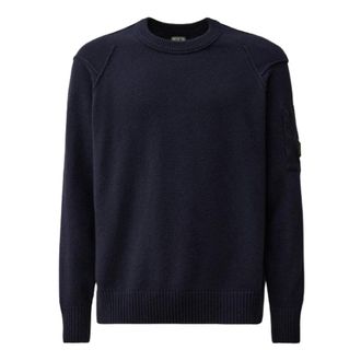 C.P. Company Lambswool GRS Rundhals-Strick Total Eclipse-S - - Knitwear - Herren - Blau - M