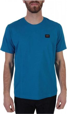 Paul & Shark Homme, Tops, Bleu, Taille: 2XL T-Shirt Logo