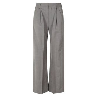 Victoria Beckham Femme, Pantalons, Gris, Taille: 34 FR Pleated Trouser