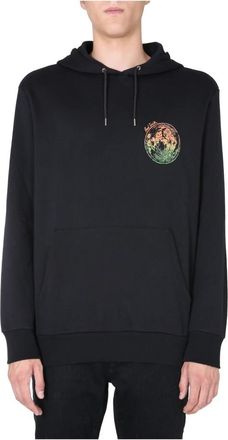 Paul Smith Homme, Sweatshirts et sweats &agrave; capuche, Noir, Taille: S Felpa Hoodie