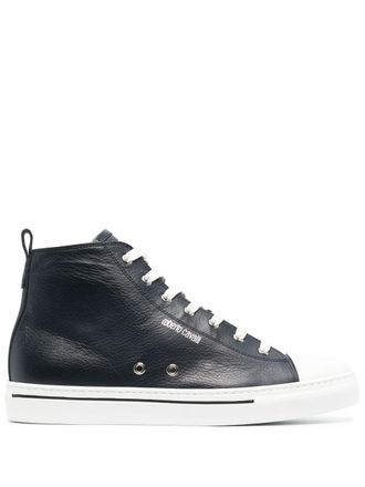 Roberto Cavalli Klassische High-Top-Sneakers - Schwarz