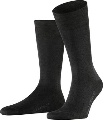 Falke Herren Socken Cool 24/7 M So Baumwolle einfarbig 1 Paar, Grau Anthracite Melange 3080, 45-46