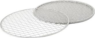 Generic Lot de 5 grilles rondes en fer pour barbecue ext&eacute;rieur, espacement des grilles de 11 mm, compatible avec 25/28/33 cm de diam&egrave;tre, utilisation en campi