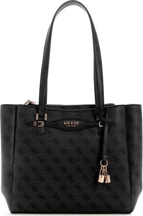 Guess Katya Damen-Handtasche mit mehreren F&auml;chern, Kohle-Logo, One Size, Katya Tragetasche mit mehreren F&auml;chern