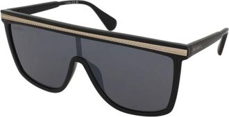 Max & Co. unisex, Accessoires, Gris, Taille: 54 MM Lunettes de soleil monobloc &agrave; effet miroir