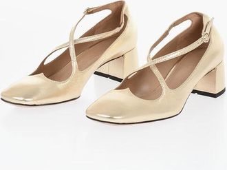 A.Bocca Metallic Leather Pumps with 5cm Heel size 38,5
