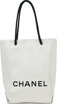 Chanel 2008-2009 Tote Bag mit Henkeln - Wei&szlig;