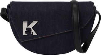 Karl Lagerfeld Karl Lagerfeld Jeans, Damen, Geo Saddle Bag Denim, Blau, One size