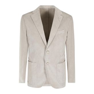 L.B.M. 1911 Gewaschene Samtjacke mit 1000 Streifen - - Jackets - Herren - Beige - XL