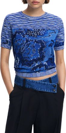 Desigual Damen 25wwtf04 Bluse, Blau, S EU