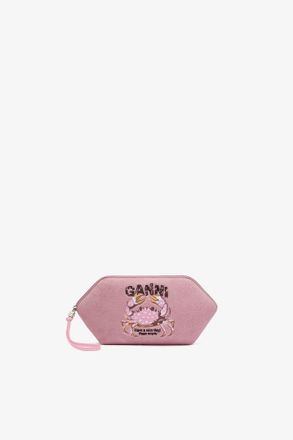 Ganni Pochette de bikini avec crabe Parfait Rose - Pour Femme