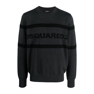 Dsquared2 Rundhals-Strickware - - Knitwear - Herren - Grau - L