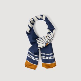 Sandro Foulard en soie imprim&eacute; fleur