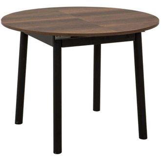 Hanah Home Hanah Home - Table repas ronde en agglom&eacute;r&eacute; avec allonge Oliver