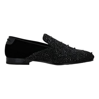 Philipp Plein Homme, Chaussures, Noir, Taille: 41 EU Velvet Mocassins Stones