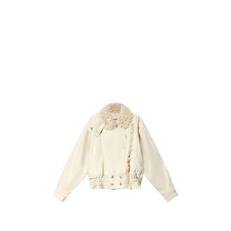 Isabel Marant Veste Valineo &agrave; col shearling en denim de coton